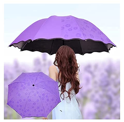 Magic Umbrella (Random Color wiil be provided) : 3 Fold Anti UV ...