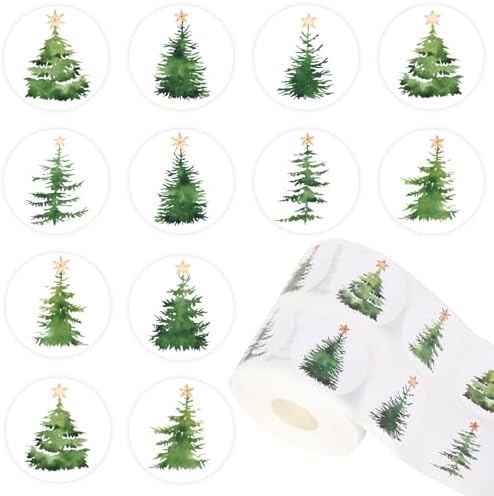 Amazon.com: Whaline 500Pcs Christmas Tree Stickers Glitter Paper ...