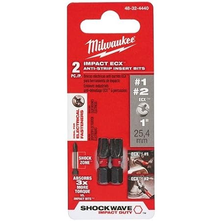 Milwaukee 48-32-4440 Insert bit Ecx 1/4"Hex, 2 Pack : Amazon.co.uk: DIY ...