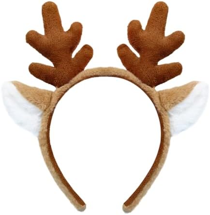 Amazon.com: SIOTMERA 4 Pack Reindeer Antler Headband Animal Ears ...
