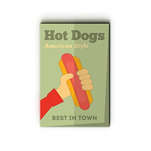 nish! Fast Food Poster | Hot Dogs Poster Prints #012 (MDF Wood, 16"x24 ...