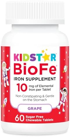 Amazon.com: KidStar Nutrients BioFe Pure Iron Chewables, Natural Grape ...