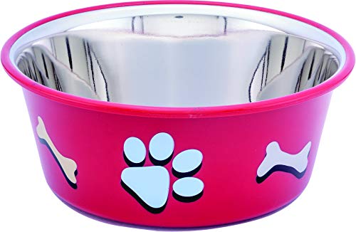 ELTON Paw & Bone Cutie Bowls (Red) Dog Bowls Export Quality Inside ...