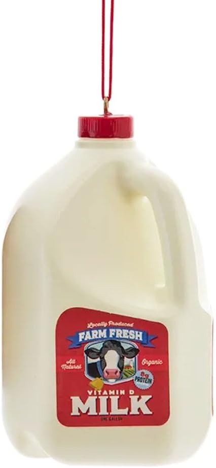 Amazon.com: Milk Lover Christmas Ornament 3D Gallon of Milk Jug Organic ...