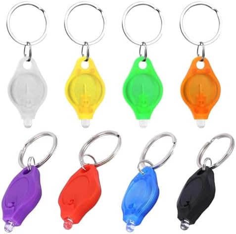 YREYBN 8 Pack Mini Keyring Torch, Portable Keychain Work Light, Ultra ...
