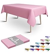 Amazon.com: FULDGAENR 3 Packs Yellow Plastic Tablecloth, Disposable ...