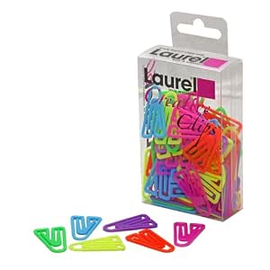 Laurel Box of Paper Clips 30 mm Polystyrene Plastic Assorted Neon ...