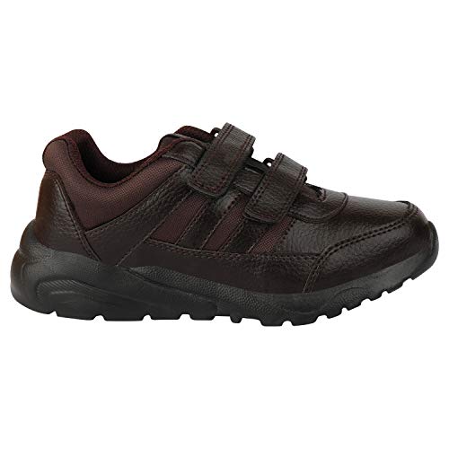 Rex Sneaker Boys PU EVA Formal/Casual Velcro Brown School Shoes ...