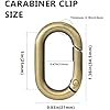 Amazon.com: 10Pcs Metal Spring Oval Rings Round Carabiner Key Ring Clip ...