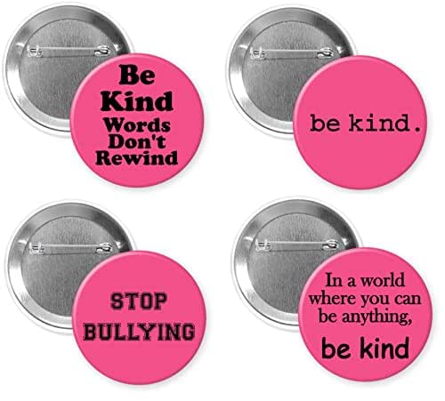 4pack | Pink Shirt Day | Anti Bullying Day | Stop bullying | 2.25inch ...