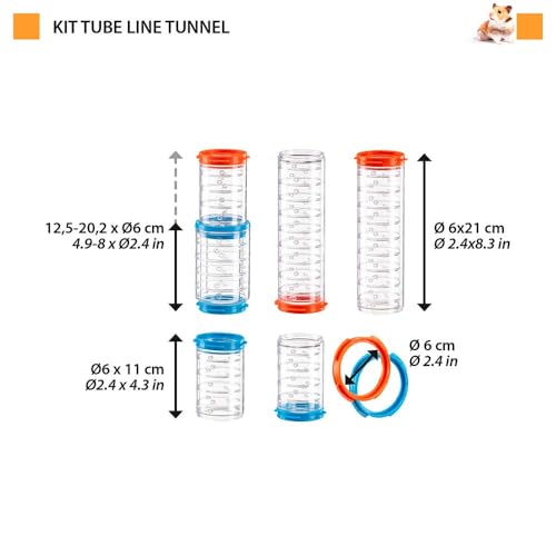Ferplast Hamster Tube Set, Hamster Cage Accessory, Total 7 pieces ...