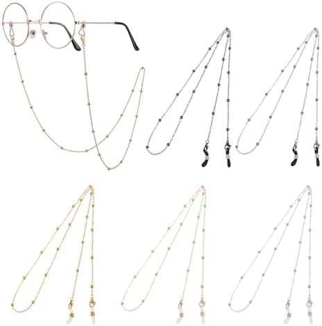 Amazon.com: 4pcs Women Eyeglass Strap Chains Anti-slip Eye Glasses Holder Around Neck Chains ...