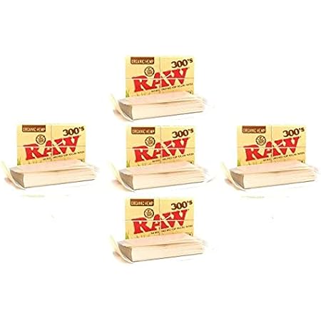 Amazon.com: RAW 300 Organic 1.25 1 1/4 Size Rolling Papers 5 Pack ...