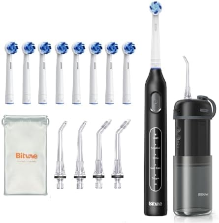 Amazon.com: Bitvae R1 Black Rotating Electric Toothbrush & P1 Portable ...