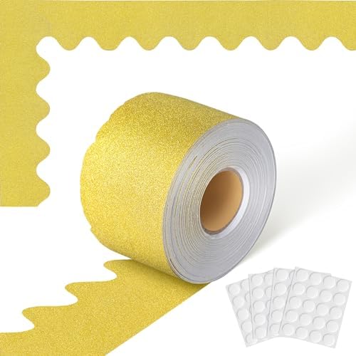 Amazon.com: 80 Feet Gold Confetti Bulletin Board Borders Bulletin Board ...