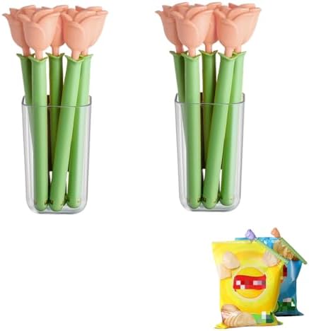 Amazon.com: Rose Flower Chip Clips 10 Pack with Magnetic Storage Boxes ...