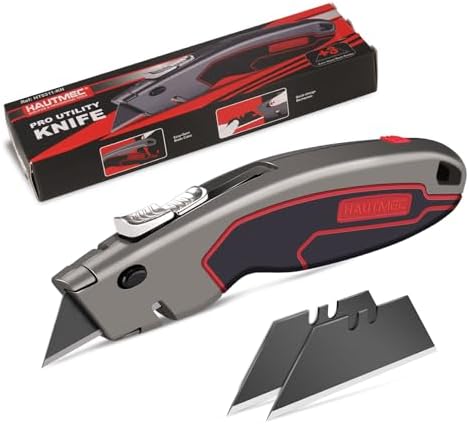 WORKPRO Retractable Utility Knife and Self-retracting Safety Box Cutter ...