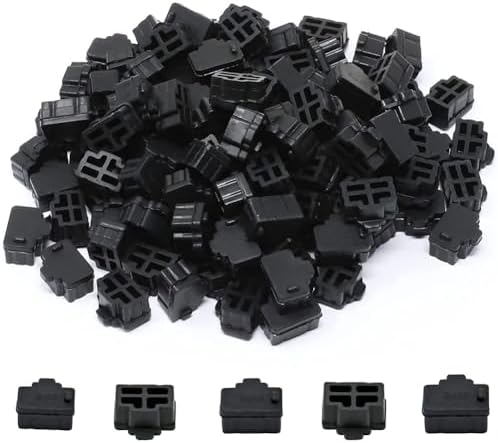 Amazon.com: Silicone 100Pcs RJ45 Dust Cover, Ethernet Port Cover RJ45 ...