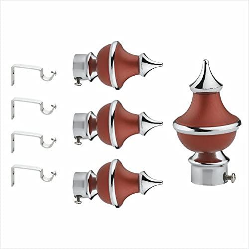Buy Real Style Stainless Steel ABS Curtain Bracket Parda Holder with ...