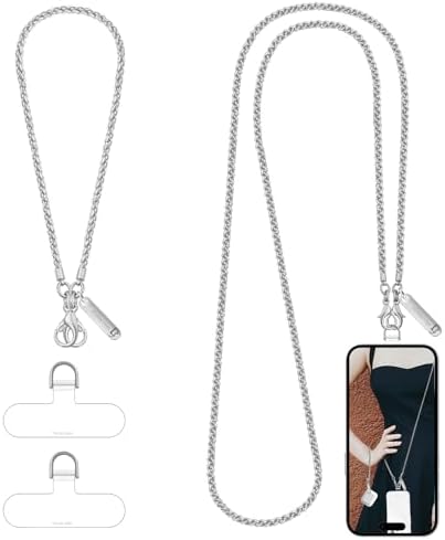 Amazon.com: Derraffina Metal Phone Chain, Crossbody Detachable Phone ...