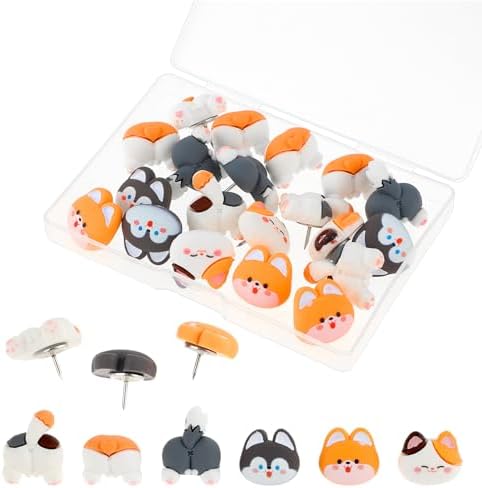 Amazon.com: 30 pcs Cute Cat Push Pin Decorative Thumb Tacks Animal Push ...