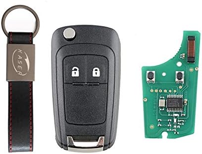 KASER Remote Control Key with Electronic Card 2 Buttons Compatible with ...