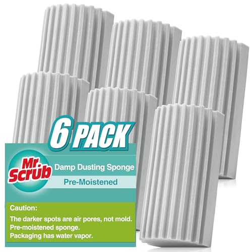 Snapklik.com : 6 Pack Damp Dusting Sponge Duster, Grey Dust Cleaning ...