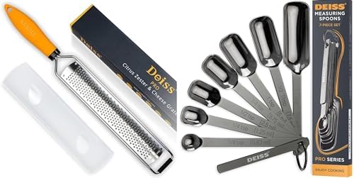 Amazon.com: Deiss PRO Lemon Zester & Heavy Duty Cheese Grater ...