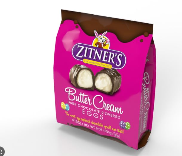 Amazon.com : Zitner Butter Cream Dark Chocolate Covered Eggs For Easter ...