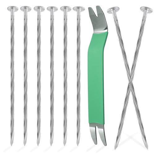 Snapklik.com : 50 Pack Metal Landscape Stakes, 8 Inch Artificial Grass ...