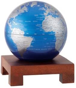 Amazon.com: Mova 4.5" Cobalt Blue and Silver Globe with Square Base in ...