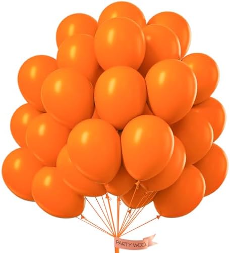 Amazon.com: PartyWoo Orange Balloons 50pcs 12 Inch Fall Latex Helium ...