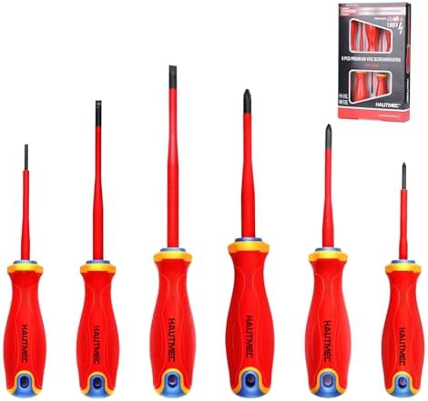 Amazon.com: HAUTMEC 1000V VDE Insulated Screwdriver Set 6Piece ...