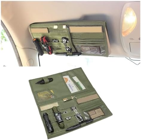 Amazon.com: Tactical Molle Car Sun Visor Organizer, Large Molle Visor ...