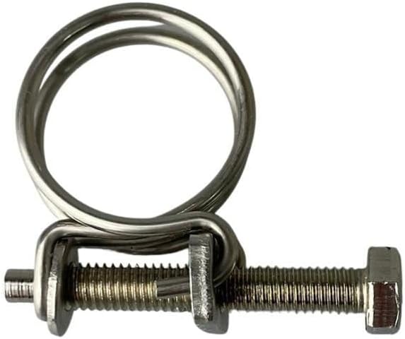 Stainless Steel Double Wire Hose Clips 13-16mm Pond Pipe Screw Tight ...