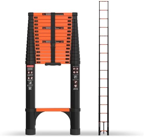 SINMEIRUN Telescoping Ladder, 20.3 FT, Aluminum Extension Ladder, 330 ...