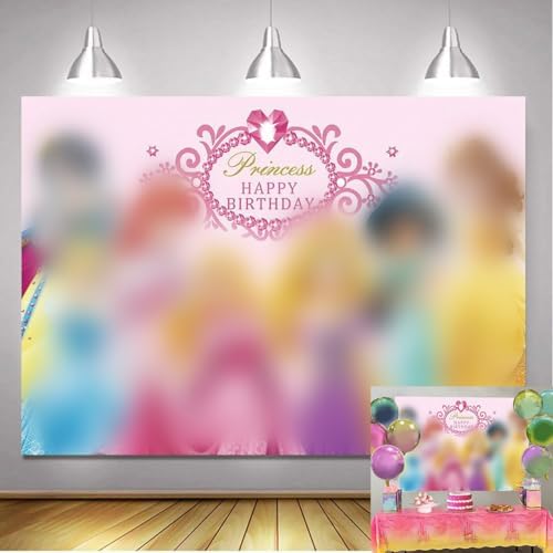 Amazon.com : Mocsicka Princess Castle Backdrop for Girl Birthday Pastel ...