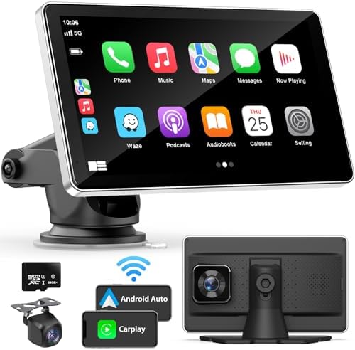 Amazon.com: Portable Wireless Carplay Car Stereo - 7'' HD Touch Screen ...