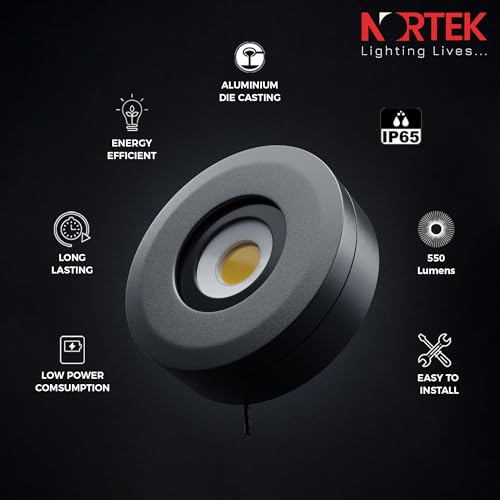 Nortek Platina+ 5W LED Surface Cob | Cylindrical Ceiling Spotlight with ...