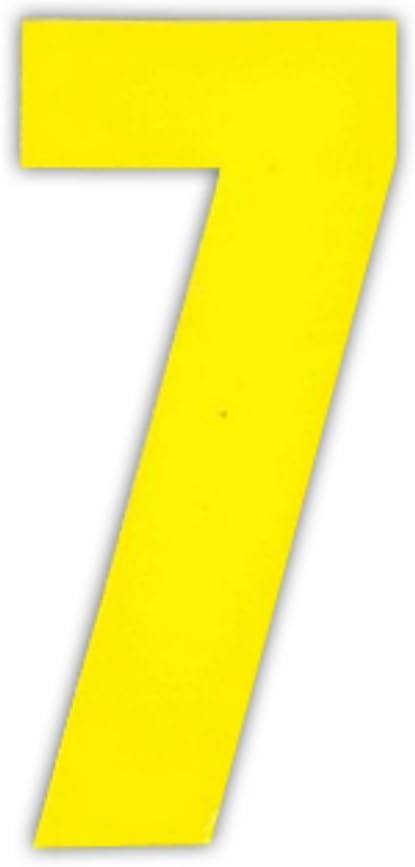 WHL Pack of 2 Hi Vis Wheelie Bin House Numbers Yellow Number 7 : Amazon ...