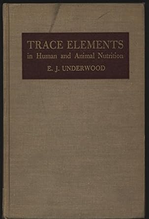 Trace elements in human and animal nutrition | Amazon.com.br