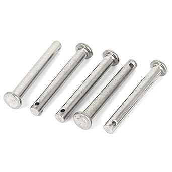 WHIZZO M5 x 40m Flat Head 304 Stainless Steel Clevis Pins Fastener 5 ...
