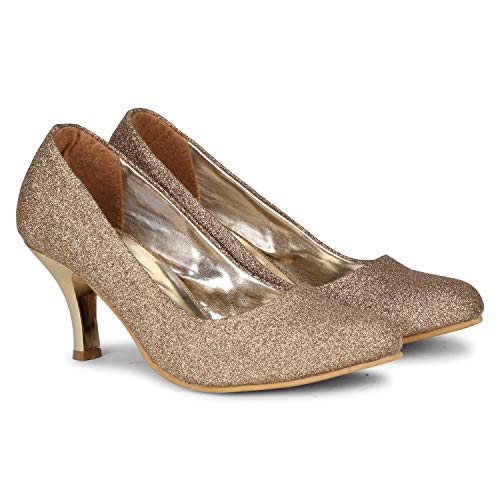 Buy Likes Footwear Women's Gold Heel Bellies at Amazon.in