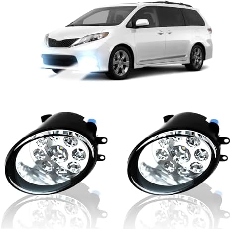 Amazon.com: qobsos LED Fog Light For Toyota Sienna 2011-2014 Pair ...