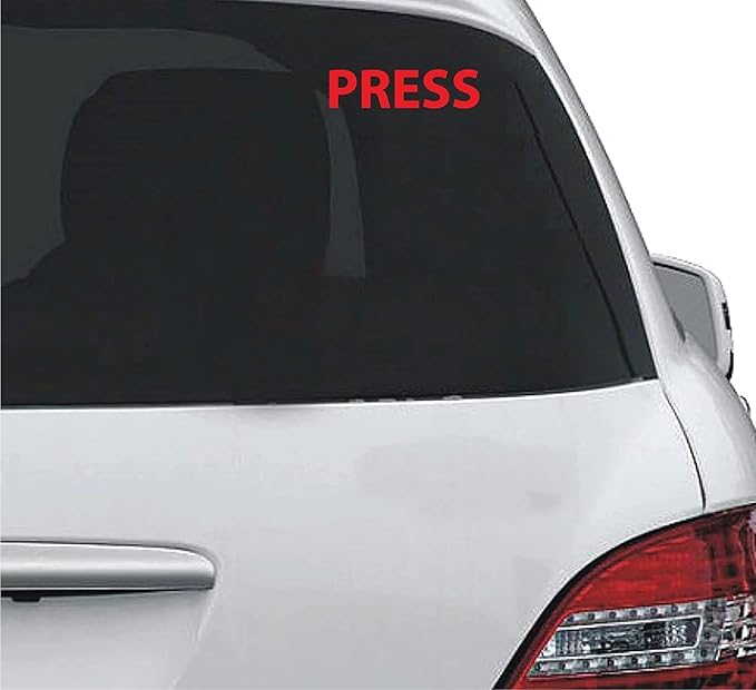 SHIVOID® Professional Press-On Car Window Stickers - 15x4 cm, Pack of 2 ...