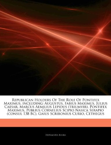 Amazon | Articles on Republican Holders of the Role of Pontifex Maximus ...