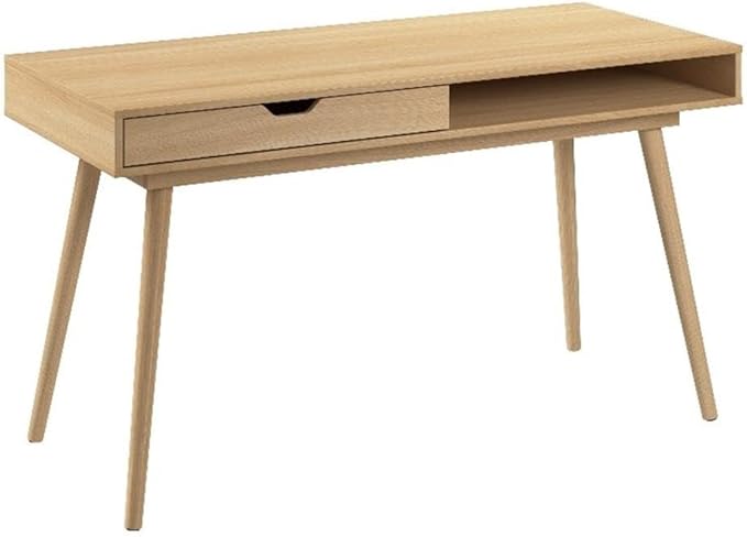 Amazon.com: Bush Furniture Nora 54W Writing Desk in Natural Oak ...