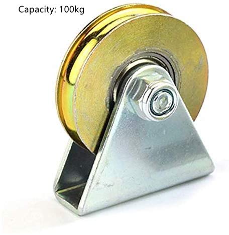 feedal 38mm U Groove Wheel Heavy Duty Rigid Steel Caster Wheel Barn ...