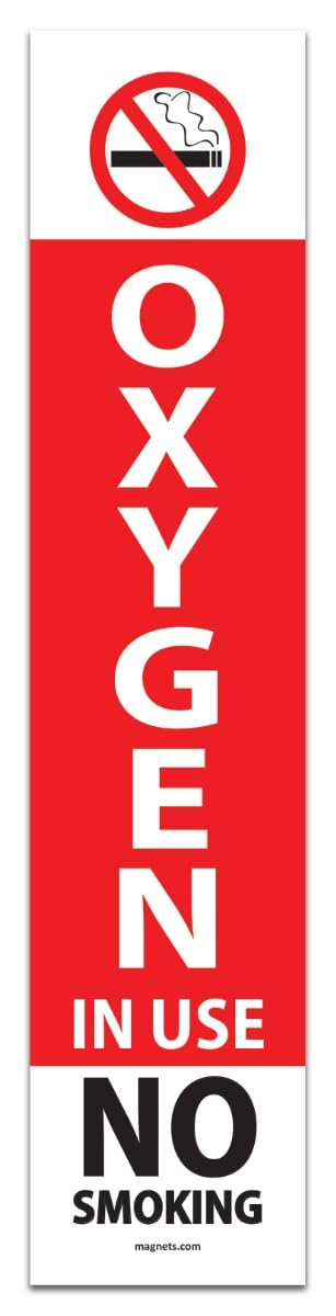 Amazon.com : (20 Pack) High Visibility Oxygen in Use Magnetic Sign for ...