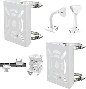 Amazon.com: 2pcs Vertical Pole Mount Adapter, Universal Wall Mounting Bracket with 4 Loops for ...